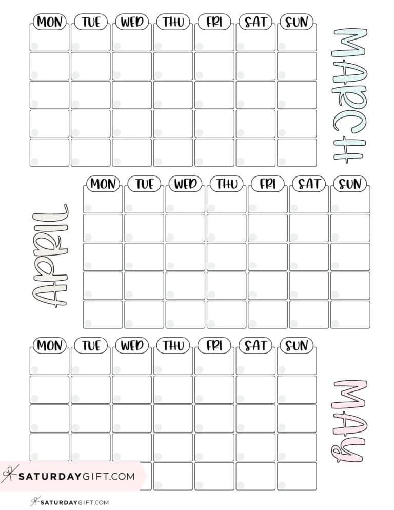 Spring Planner - 21 Pages - Cute & Free Printables