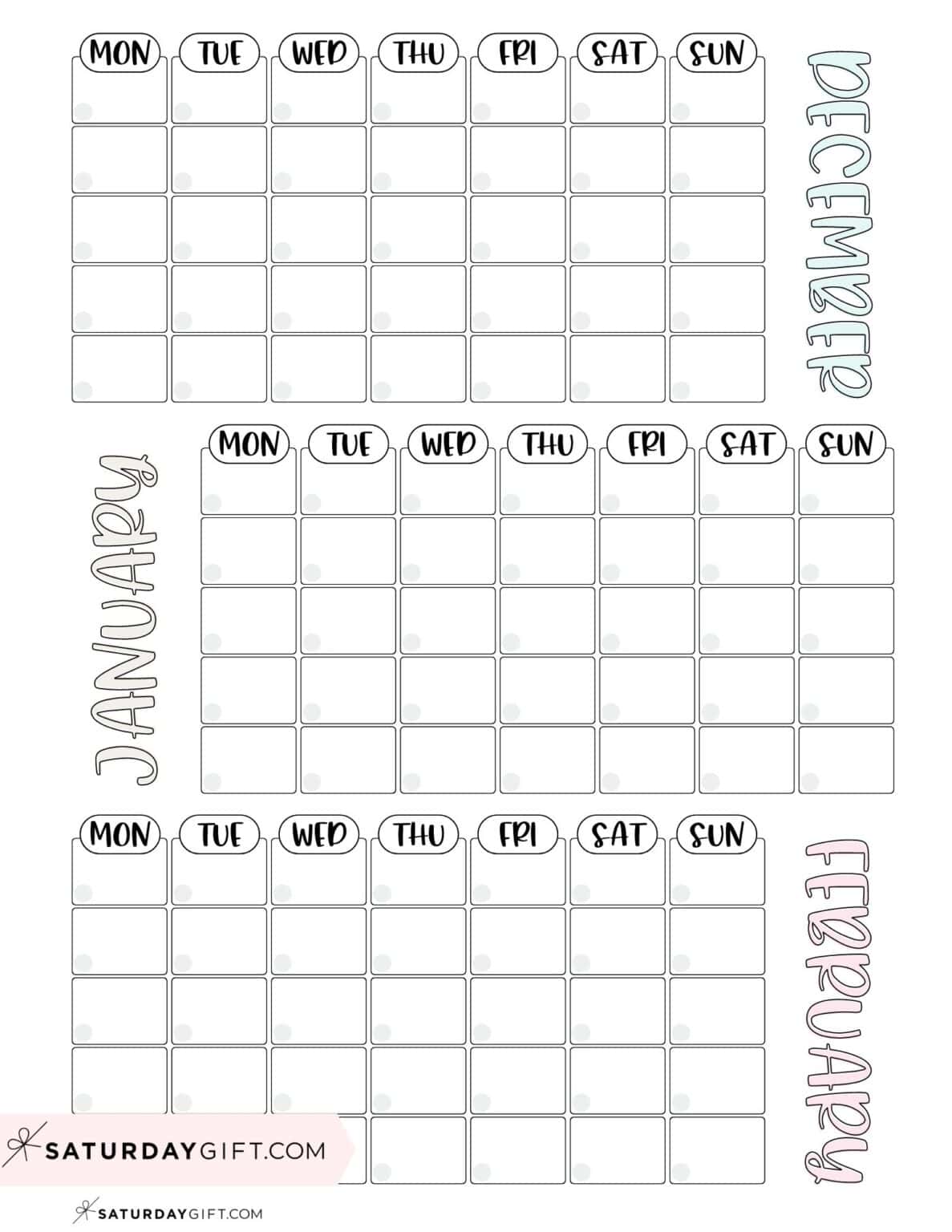 Winter Planner - 21 Pages - Cute & Free Printables