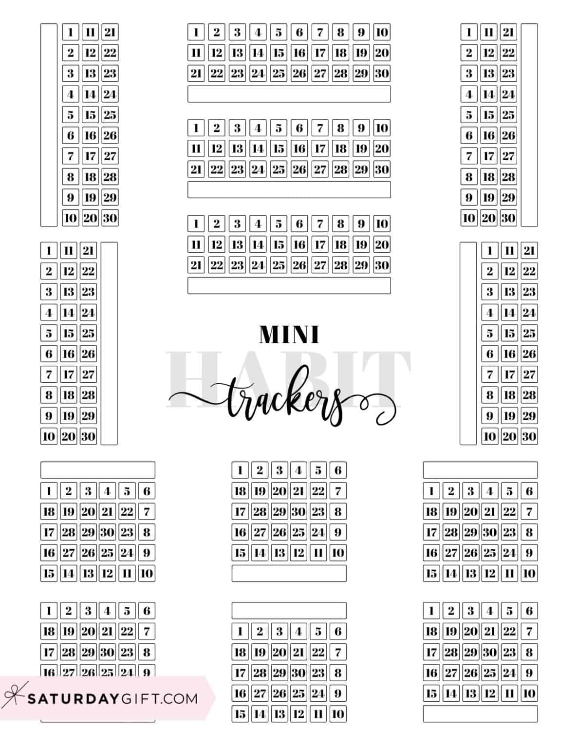 Habit Tracker Printable - 43 Cute & Free Printable Habit Trackers