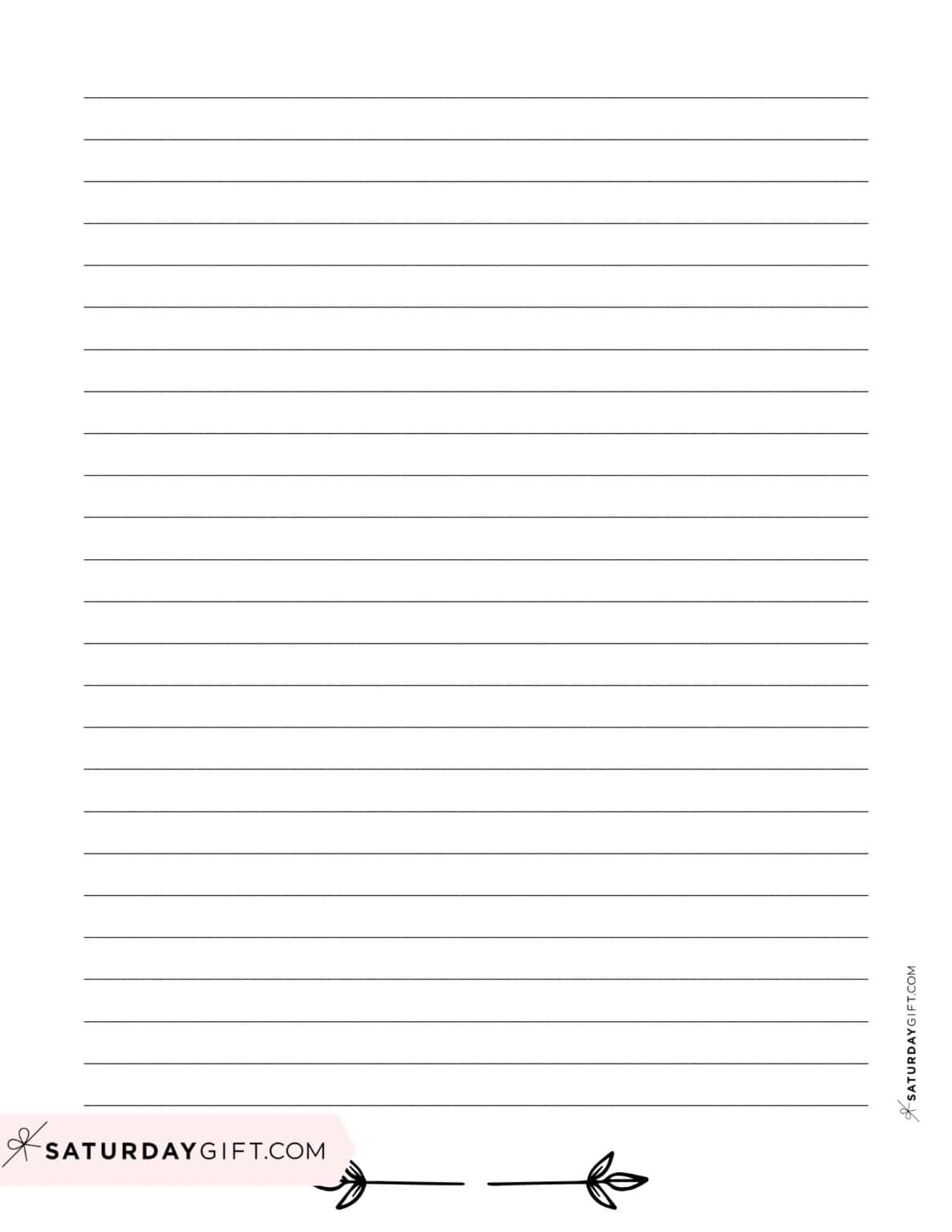 Printable Letter Paper - 37 Cute & Decorative Writing Papers | SaturdayGift