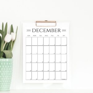 Simple Calendar 2026 - Free Printable Vertical Calendars