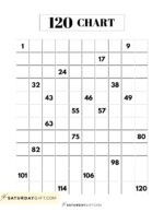 120 Chart Printable - 16 Free Number Charts to 120 Worksheets ...