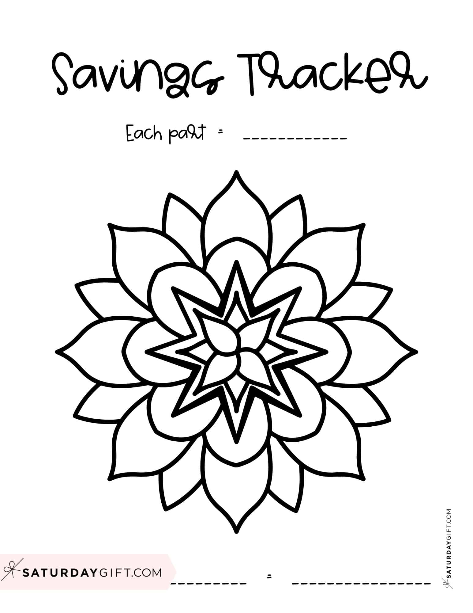 Savings Tracker Printable - 51 Cute & Free Templates