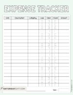 Expense Tracker Printable - 26 cute & Free Spending Logs