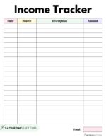 Income Tracker Printable - 19 Cute & Free Printable Templates