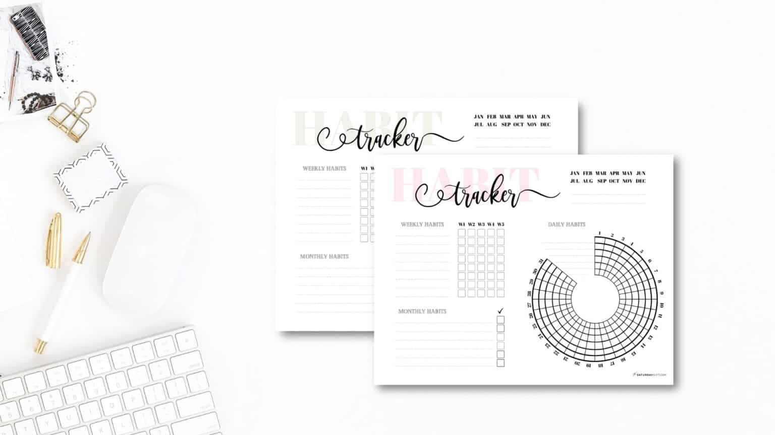 Habit Tracker Printable - 43 Cute & Free Printable Habit Trackers