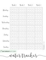 Cute Water Tracker Printable - Keep Track of Your Daily Water Intake