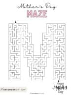 Mother's Day Maze Printable - Cute & Free Templates | SaturdayGift