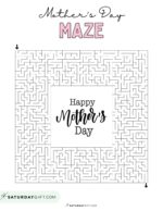 Mother's Day Maze Printable - Cute & Free Templates | SaturdayGift