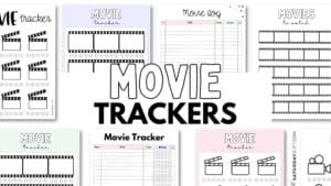 Movie Tracker Templates — 25 Cute Free Printables | SaturdayGift