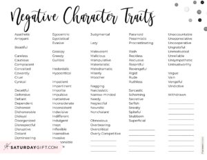 Negative Character Traits List - 98 Negative Qualities & Examples ...