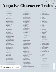 Negative Character Traits List - 98 Negative Qualities & Examples ...