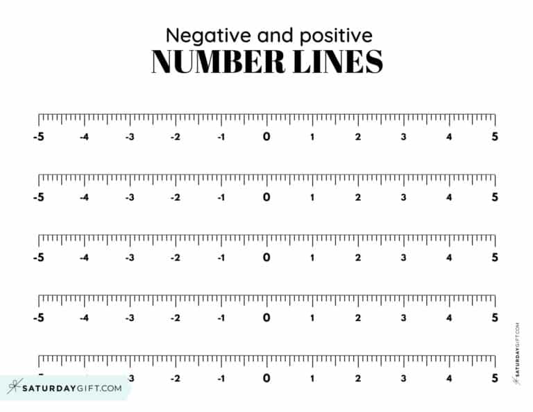 Negative and Positive Number Line - 19 Free Printable Blank Worksheets