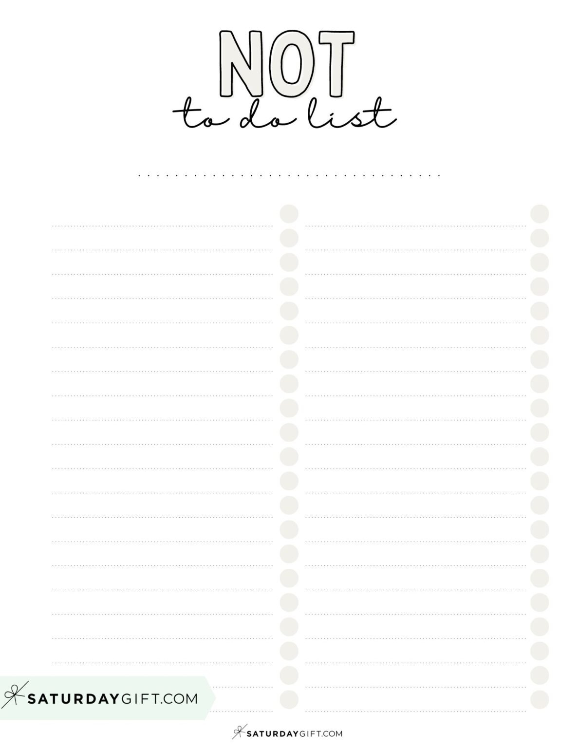 Not To-Do List - What Is It & Why You Should Keep One (+Printable)