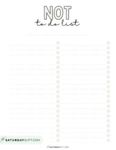 Not To-Do List - What Is It & Why You Should Keep One (+Printable)