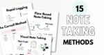 Note Taking Methods - 15 Note-Taking Techniques + Examples