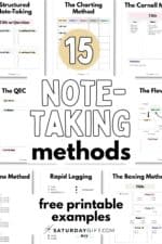 Note Taking Methods - 15 Note-Taking Techniques + Examples