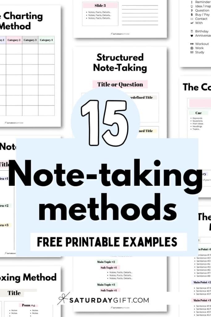 Note Taking Methods - 15 Note-Taking Techniques + Examples