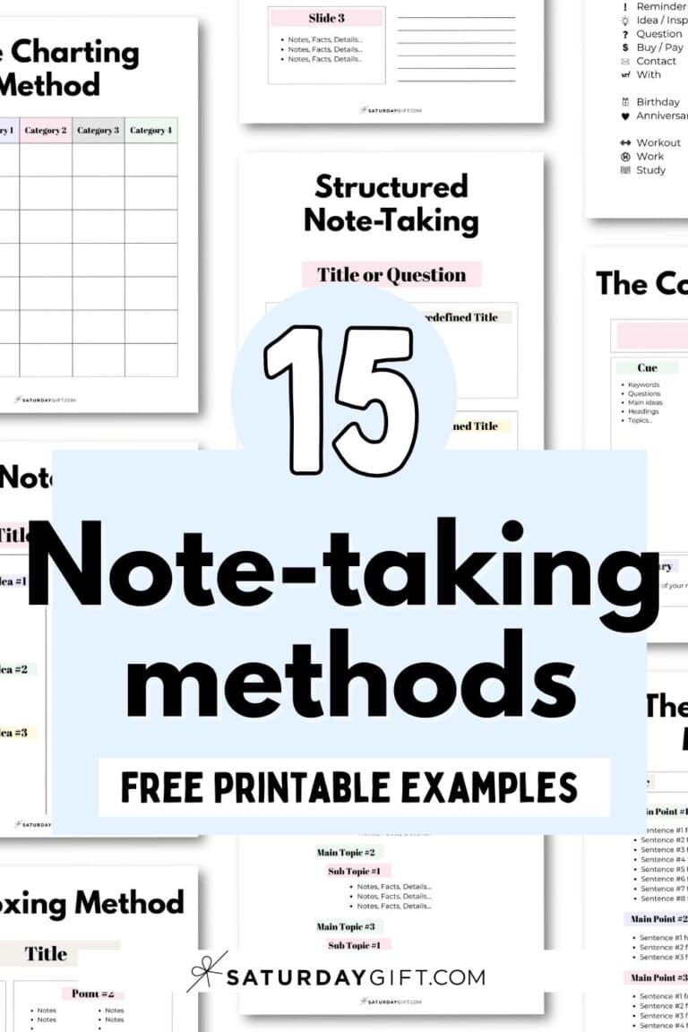 Note Taking Methods - 15 Note-Taking Techniques + Examples
