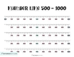 Number Line to 1000 - 6 Cute & Free Printable Worksheets