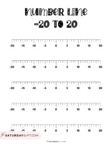 Negative and Positive Number Line - 19 Free Printable Blank Worksheets