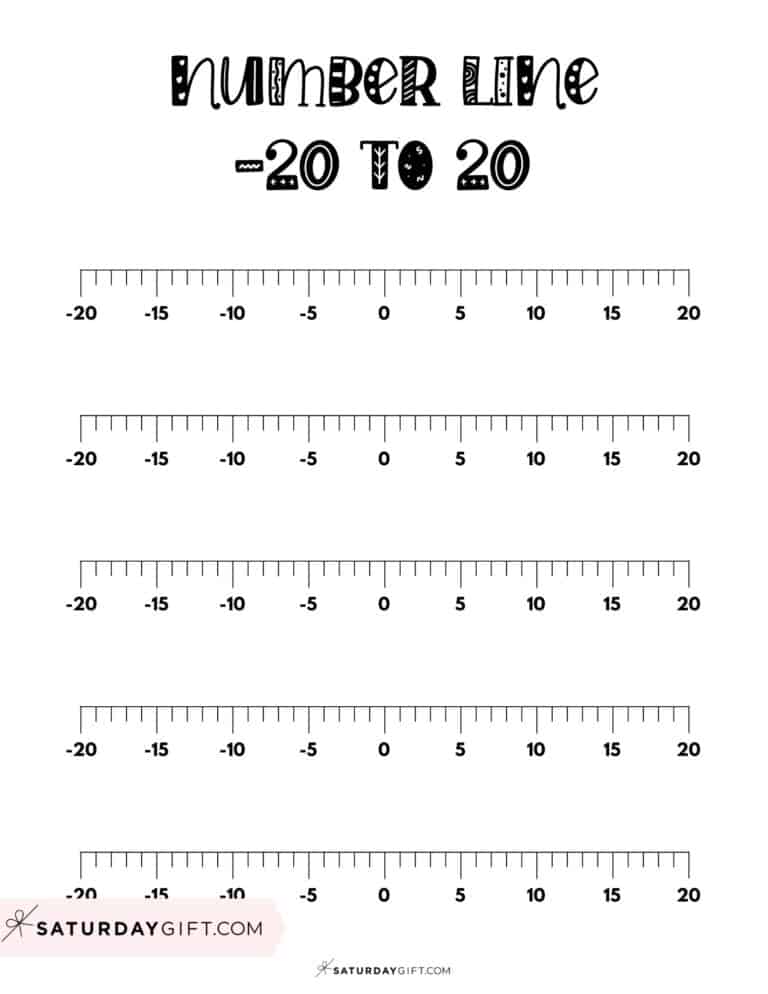 Negative and Positive Number Line - 19 Free Printable Blank Worksheets
