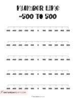 Negative and Positive Number Line - 19 Free Printable Blank Worksheets