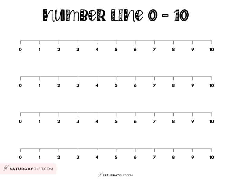 Number Line to 10 - 8 Cute &amp; Free Printables and Blank Worksheets