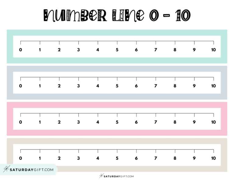 Number Line to 10 - 8 Cute & Free Printables and Blank Worksheets
