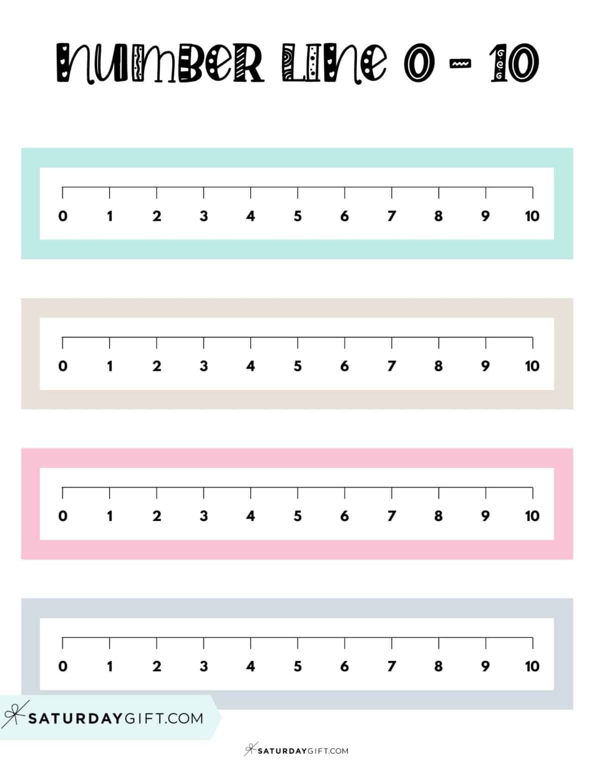 Number Line to 10 - 8 Cute & Free Printables and Blank Worksheets