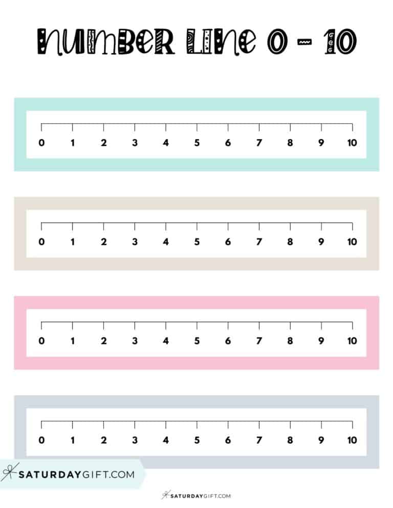 Number Line to 10 - 8 Cute & Free Printables and Blank Worksheets