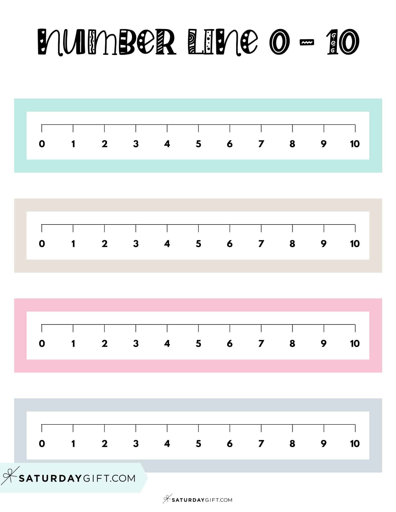 Number Line to 10 - 8 Cute & Free Printables and Blank Worksheets