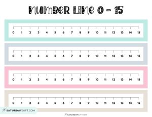 Number Line to 15 - 8 Cute & Free Printables and Blank Worksheets