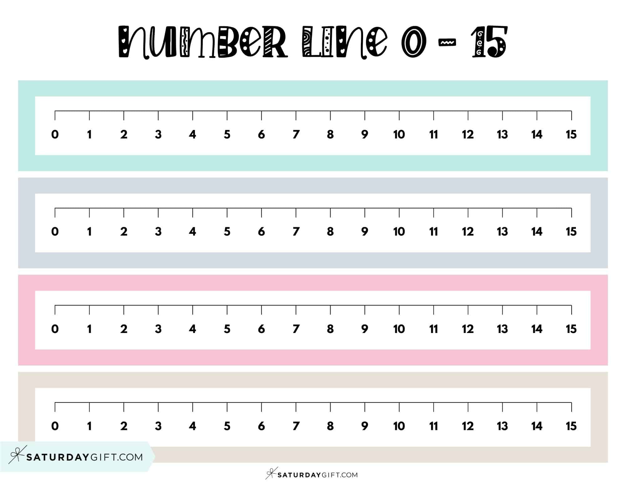 Number Line to 15 - 8 Cute & Free Printables and Blank Worksheets