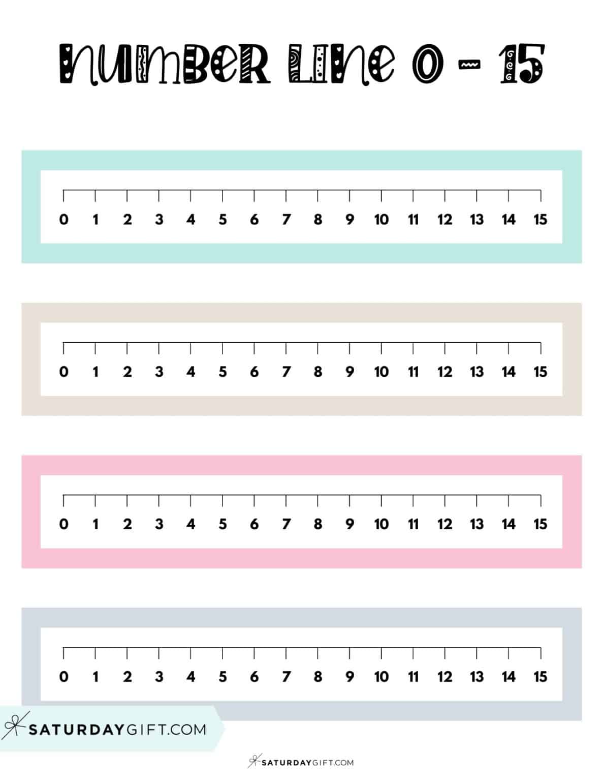 Number Line to 15 - 8 Cute & Free Printables and Blank Worksheets