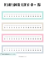 Number Line to 15 - 8 Cute & Free Printables and Blank Worksheets