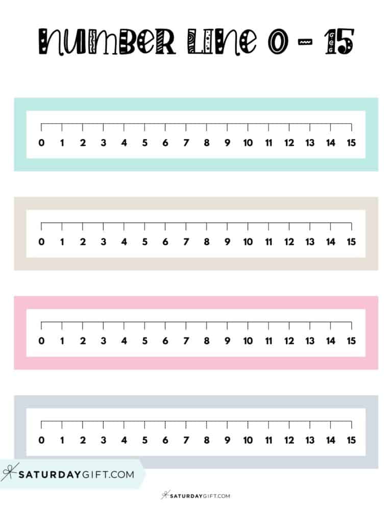Number Line to 15 - 8 Cute & Free Printables and Blank Worksheets