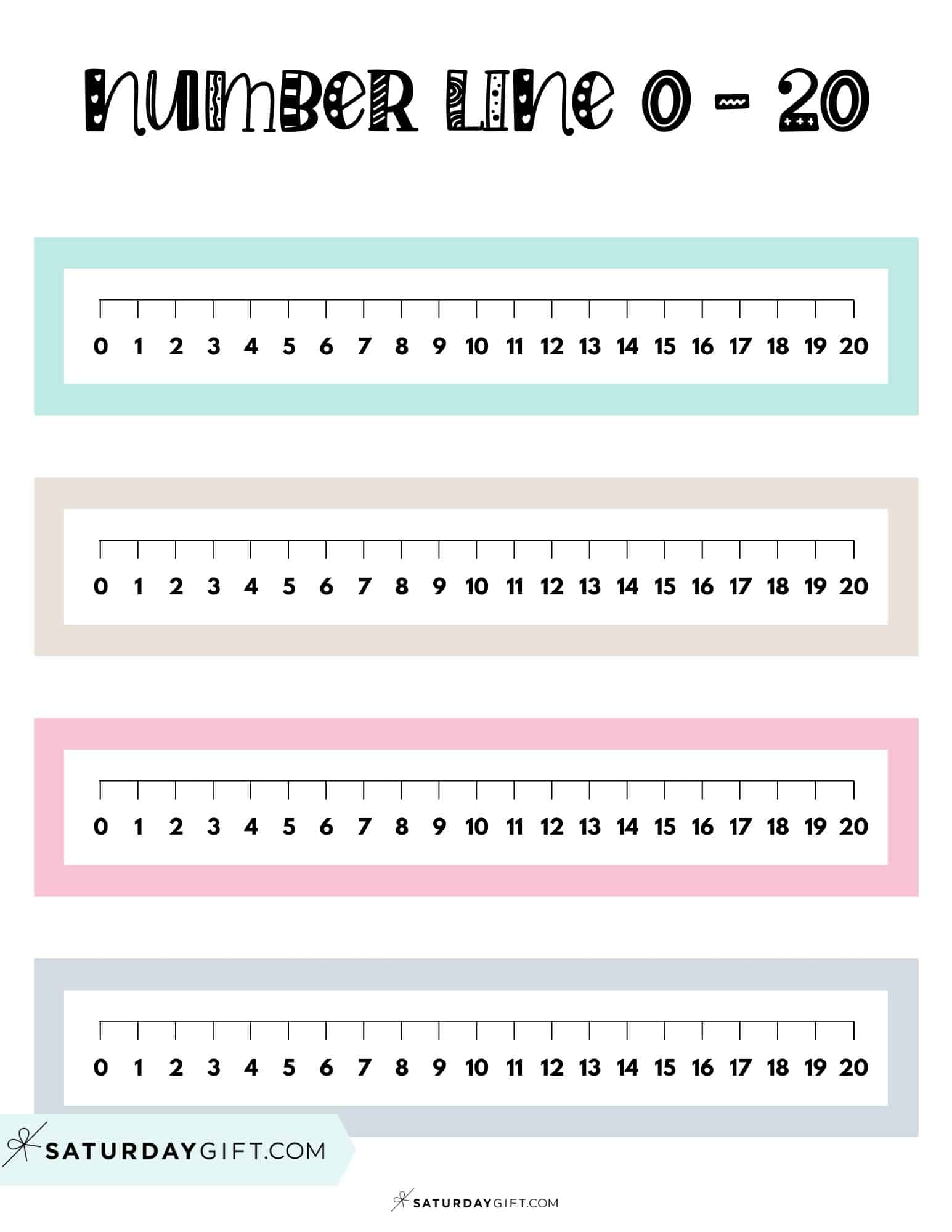 Number Line to 20 - 8 Cute & Free Printables and Blank Worksheets
