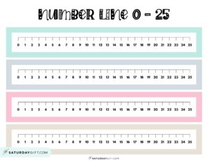 Number Line to 25 - 4 Cute & Free Printables and Blank Worksheets