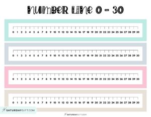 Number Line to 30 - 4 Cute & Free Printables and Blank Worksheets