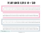 Number Line to 50 - 5 Cute & Free Printables and Blank Worksheets