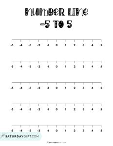 Negative and Positive Number Line - 19 Free Printable Blank Worksheets