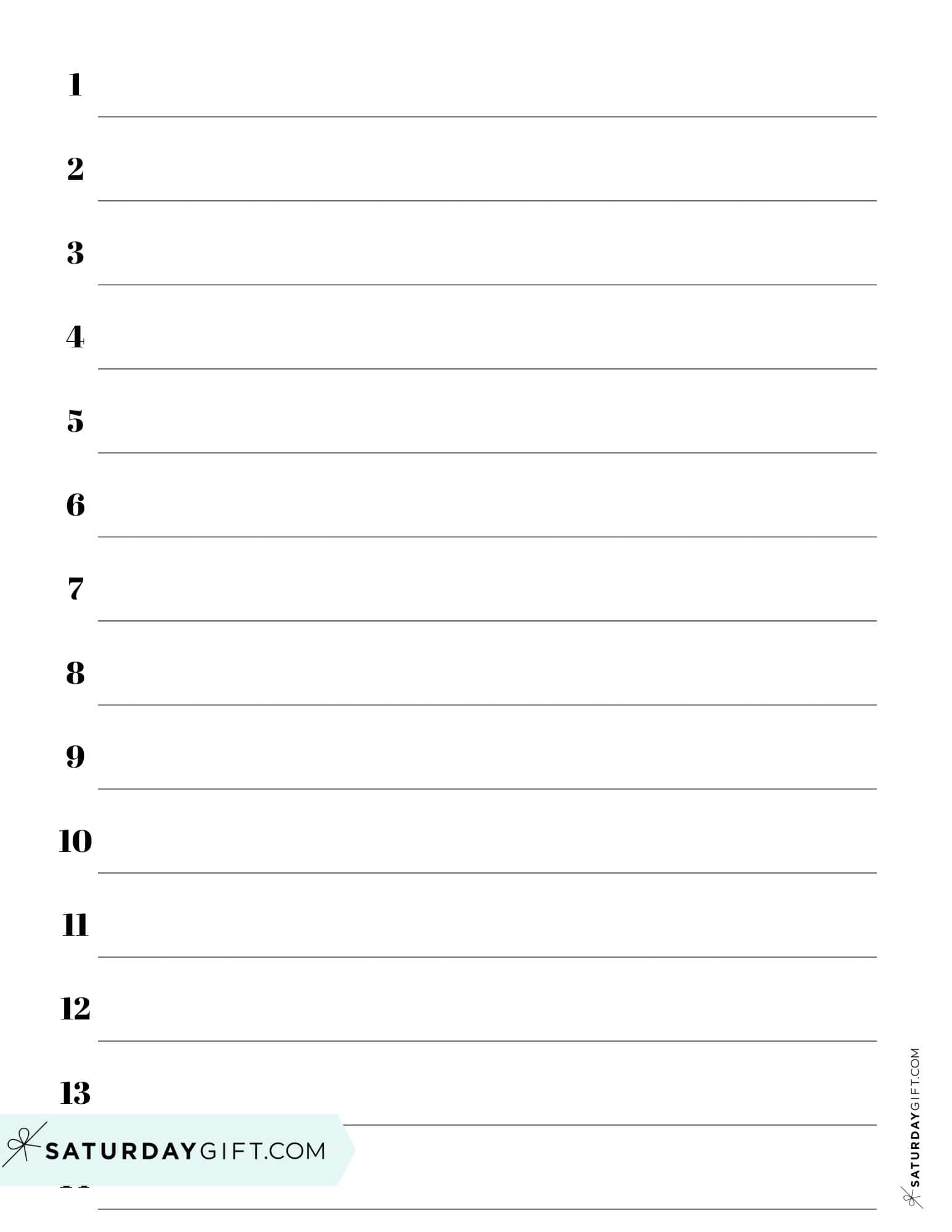 Lined Paper Printable Templates - 38 Free Printables | SaturdayGift