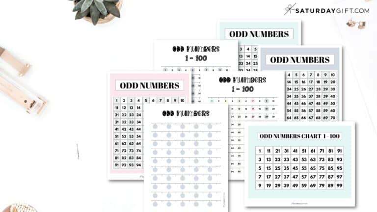 Even and Odd Numbers - 28 Cute & Free Printable Charts