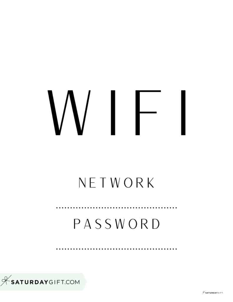 Wifi Sign Instant Download Wifi Signs Canva Modern Minimal WIFI 