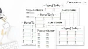 Password Tracker Printable - 15 Cute & Free Password Keepers