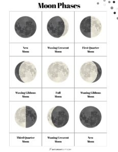 13 Free Printable Moon Phases Worksheets - the 8 Phases of the Moon