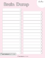 Brain Dump Worksheet - 23 Cute & Free Printables