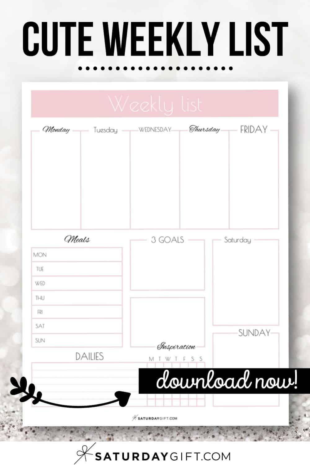 Printable Weekly List Planner - How to Have a Productive Week