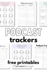 Podcast Tracker - 17 Cute Free Printable Templates | SaturdayGift